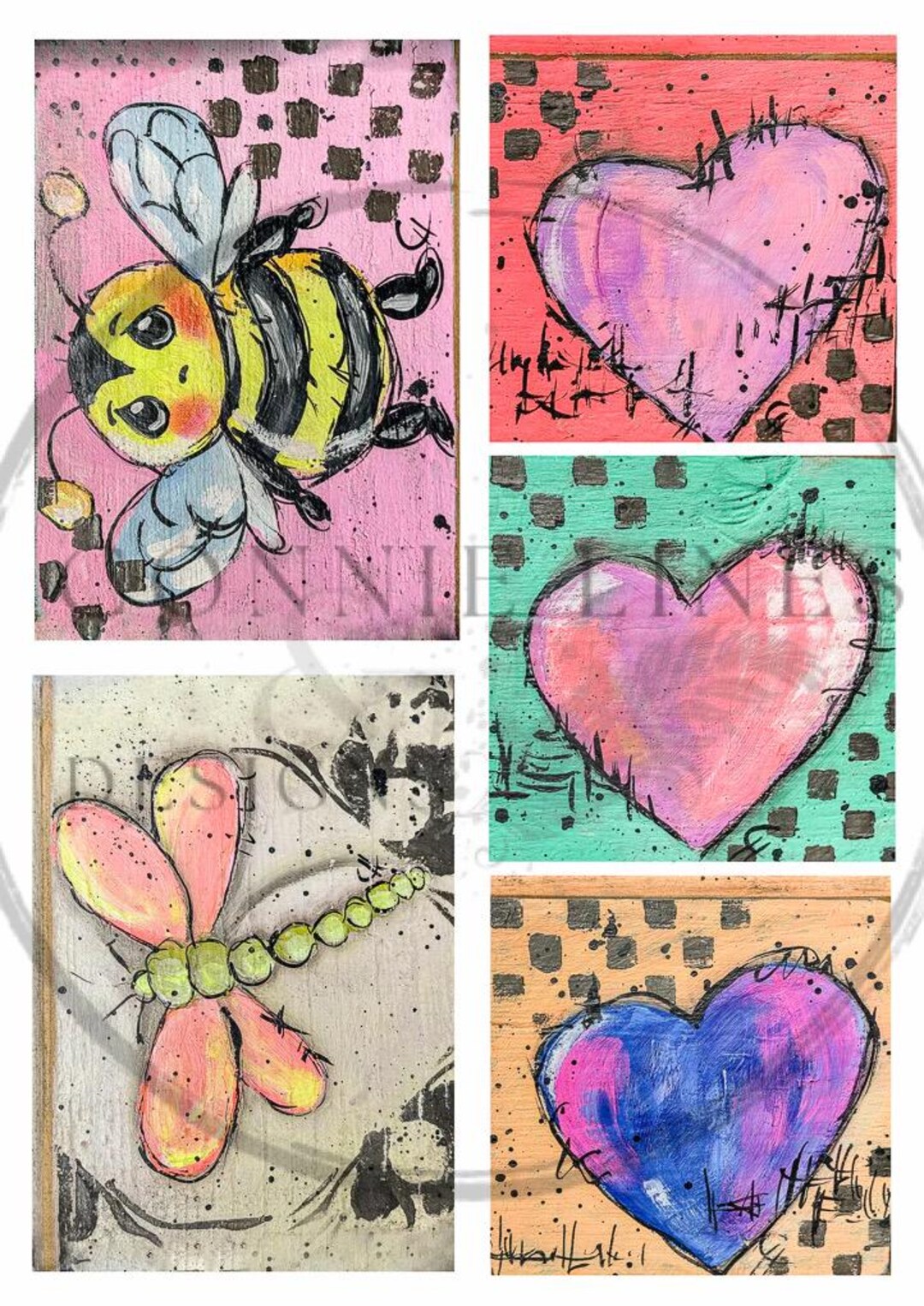 Mini Bright Cuties - Connie Lines and Designs Rice Paper - Etsy