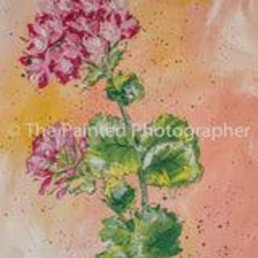 Pretty Little Pink Geranium - Connie Lines and Designs Rice Paper - Etsy