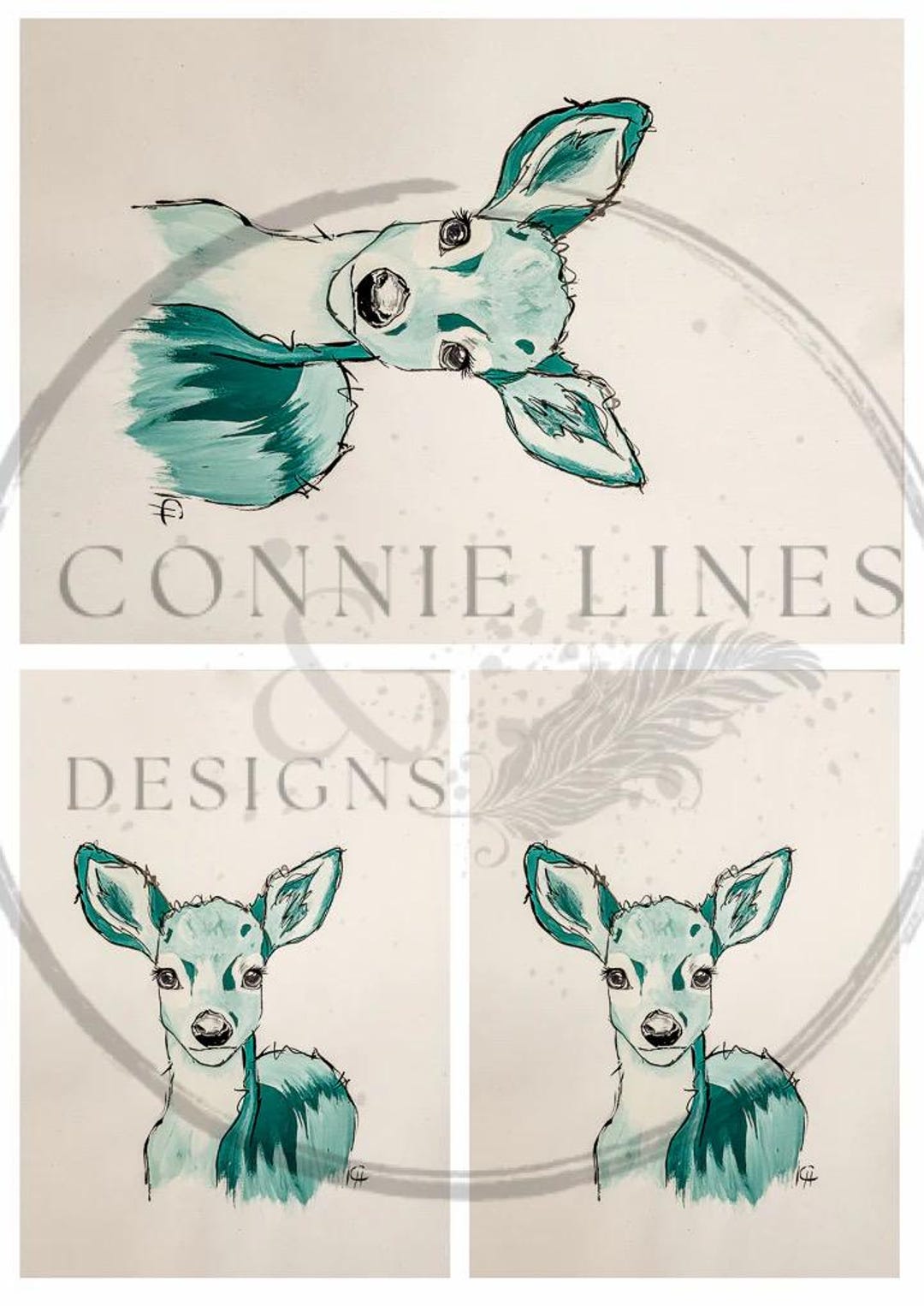 Multiple Spring Buck - Connie Lines and Designs Rice Paper - Etsy