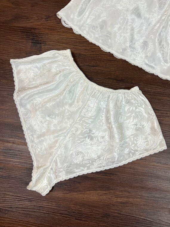Vintage Deena Porcelain White Lingerie Two Piece Set Gem