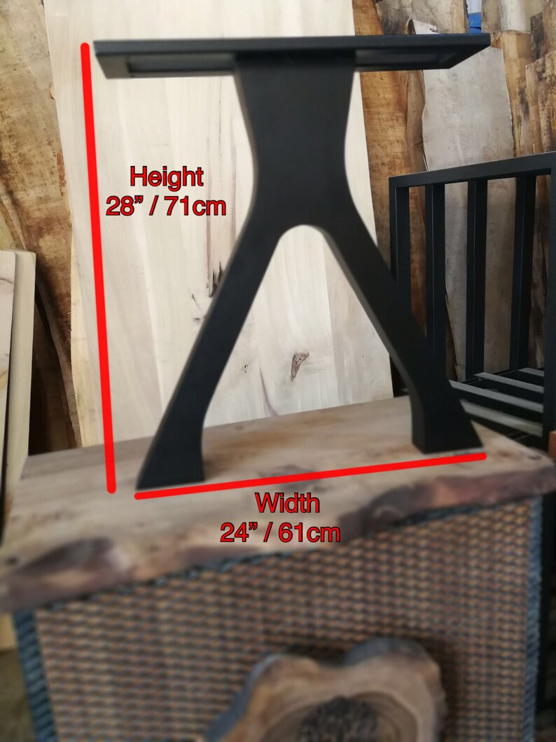 28 Metal Table Legs A Legs Steel Base Width 24 - Etsy
