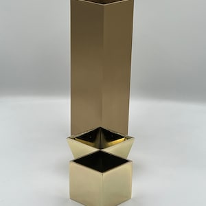 Brass Furniture Leg Cap – Square Metal Foot Sleeve for Table, Sofa ...