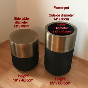 Luxury Flower Pot & Side Table, Metal Planter, Plant Holder, Plant ...