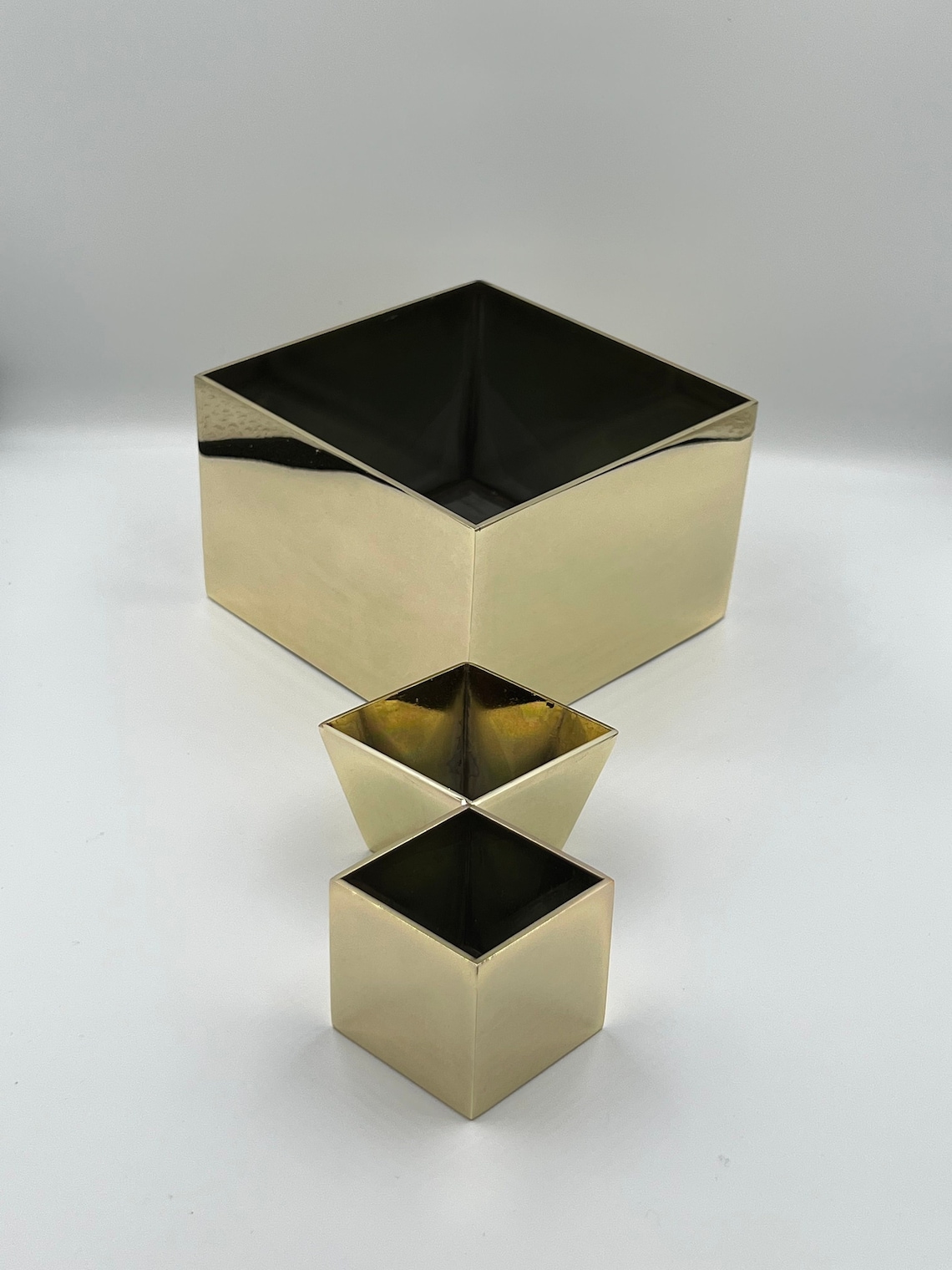 Brass Furniture Leg Cap – Square Metal Foot Sleeve for Table, Sofa ...