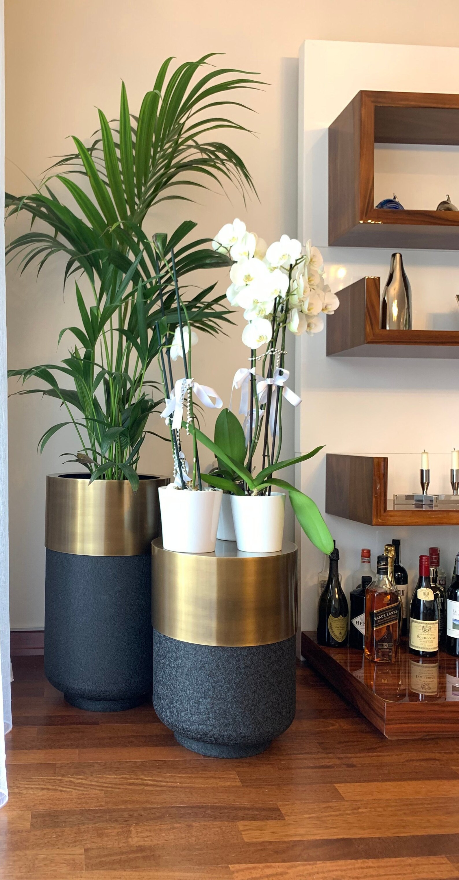 Luxury Flower Pot & Side Table, Metal Planter, Plant Holder, Plant ...