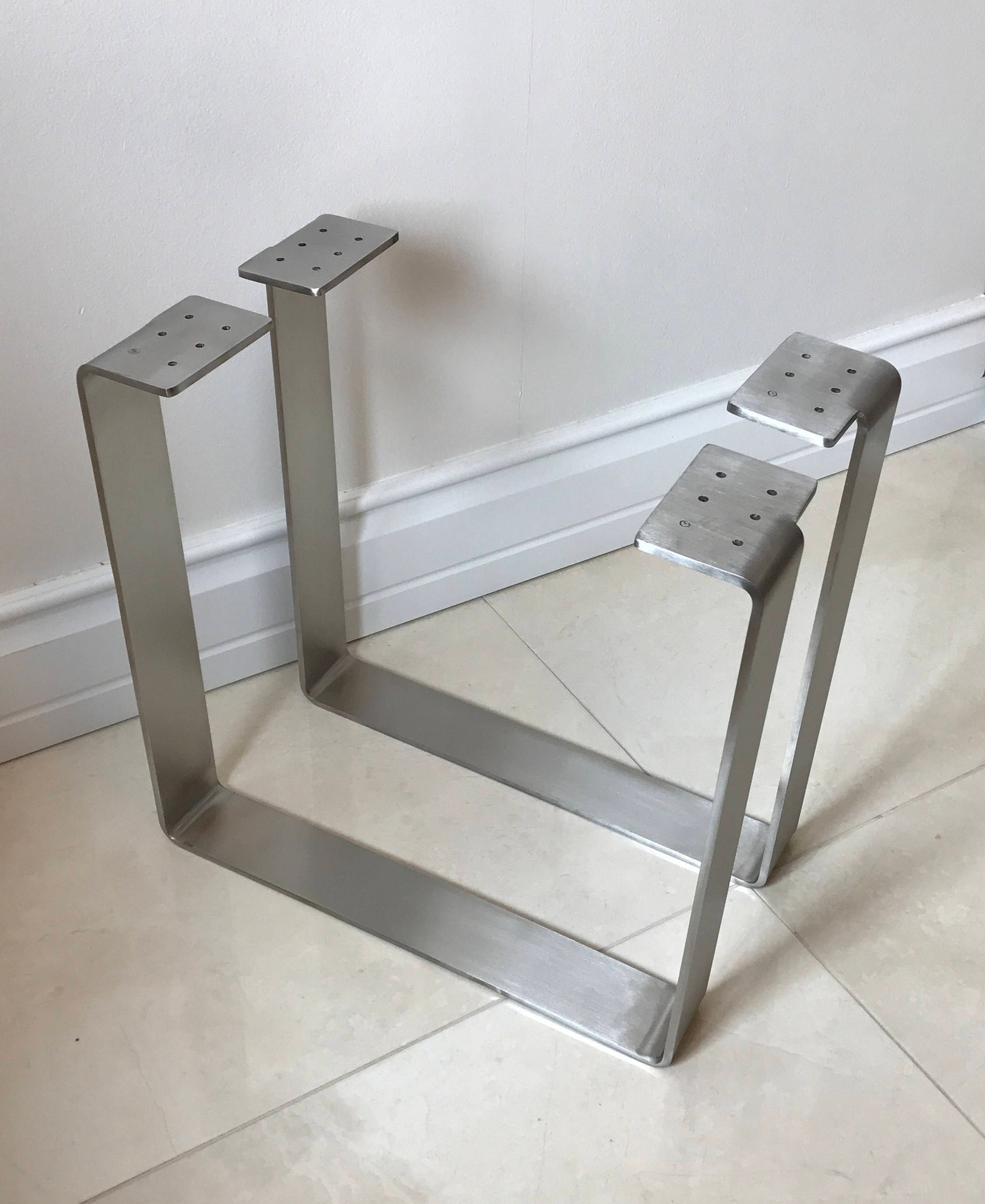 Bench Legs - Stainless Steel 16"h - Trapezoid Legs - Etsy