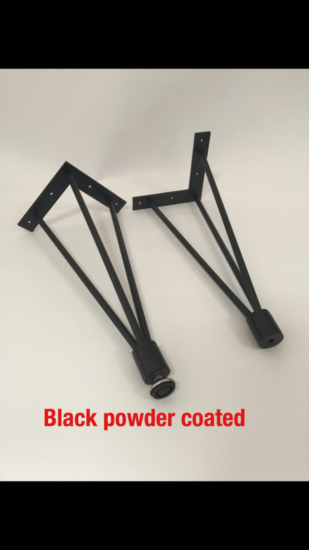 Set(4) 6" to 10" Hair Pin Table Legs, Three Rod Table Legs, Rod Legs ...