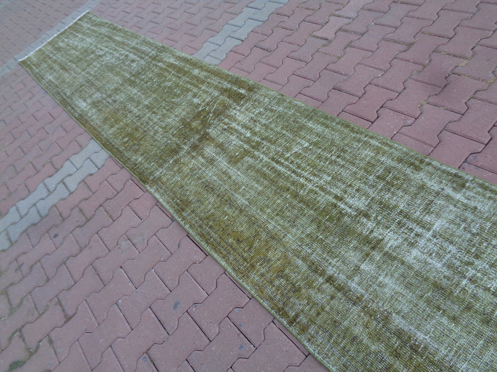 Green Hallway Runner, Runner Rugs for Stairs 17.8x2.8ft Runner for ...
