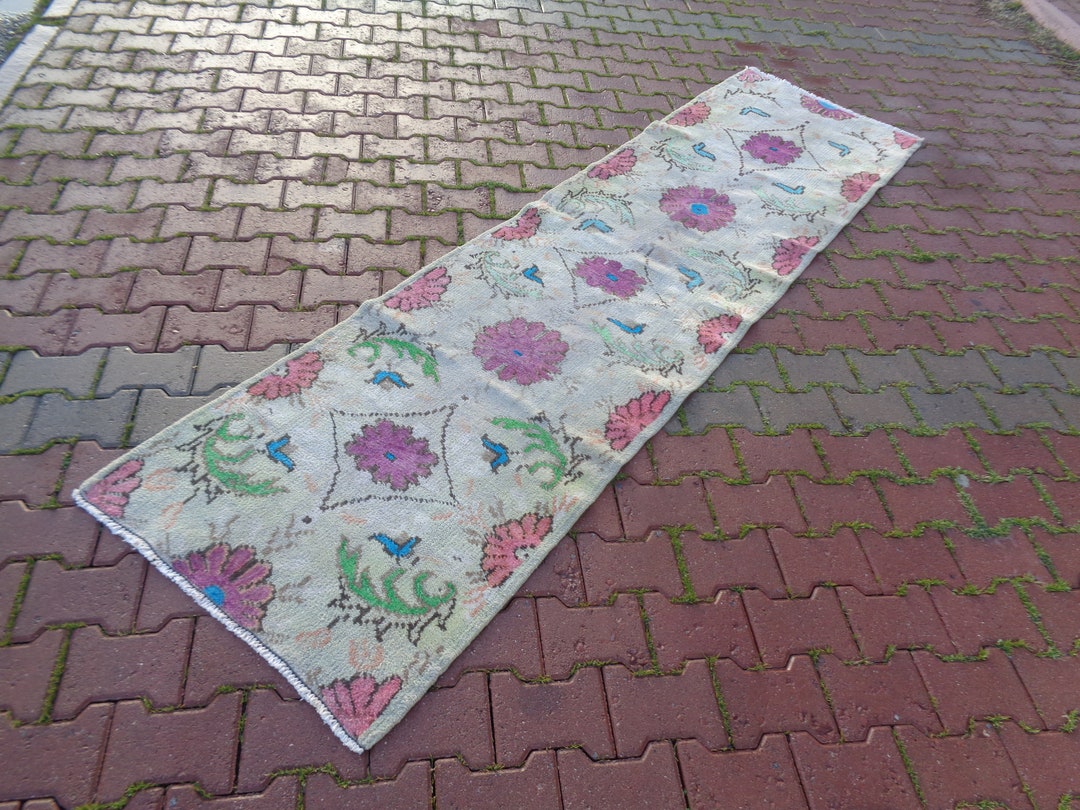 9.6x2.5 Lilac Rug Runner for Stairway Pink Long Runner Rugs for ...