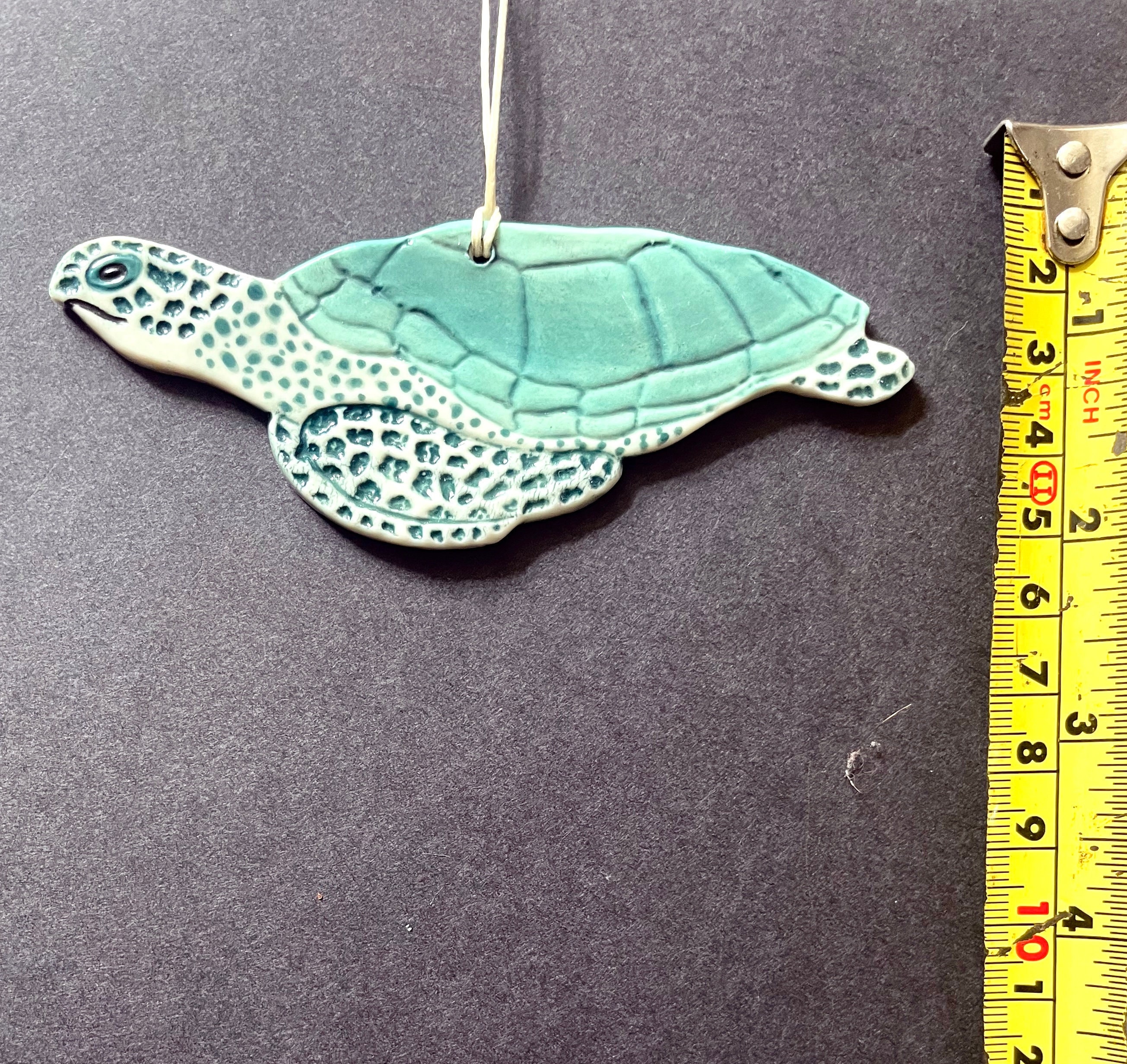 Handmade Ceramic Turtle Hanging Decoration: Nautical Christmas - Etsy