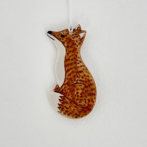 Baby Fox Ceramic Pottery Porcelain Christmas Decoration - Etsy