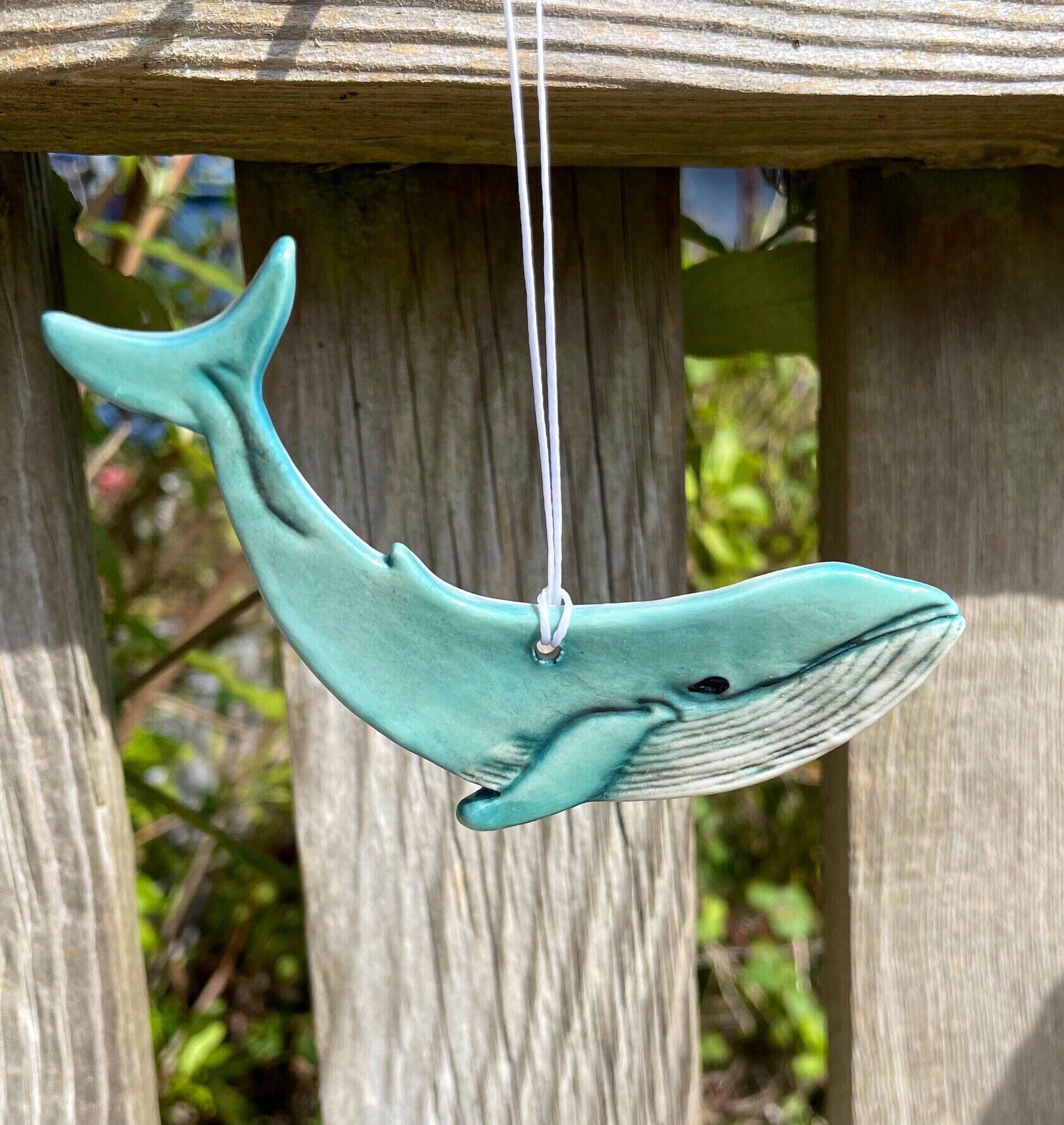 Handmade Ceramic Whale Hanging Decoration - Etsy