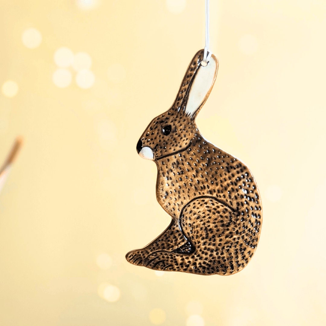 Hand Made Hanging Pottery Hare/rabbit.end of Term,thank You Teacher ...