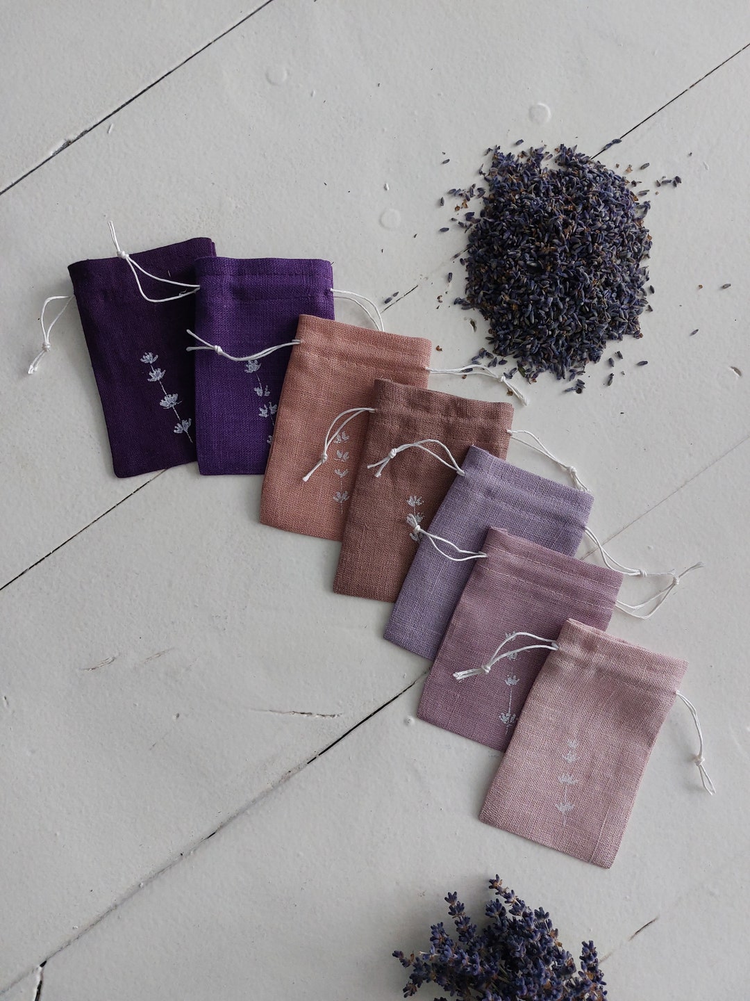 50 Empty Linen Sachet, Bag for Lavender, Linen Favor Bag - Etsy