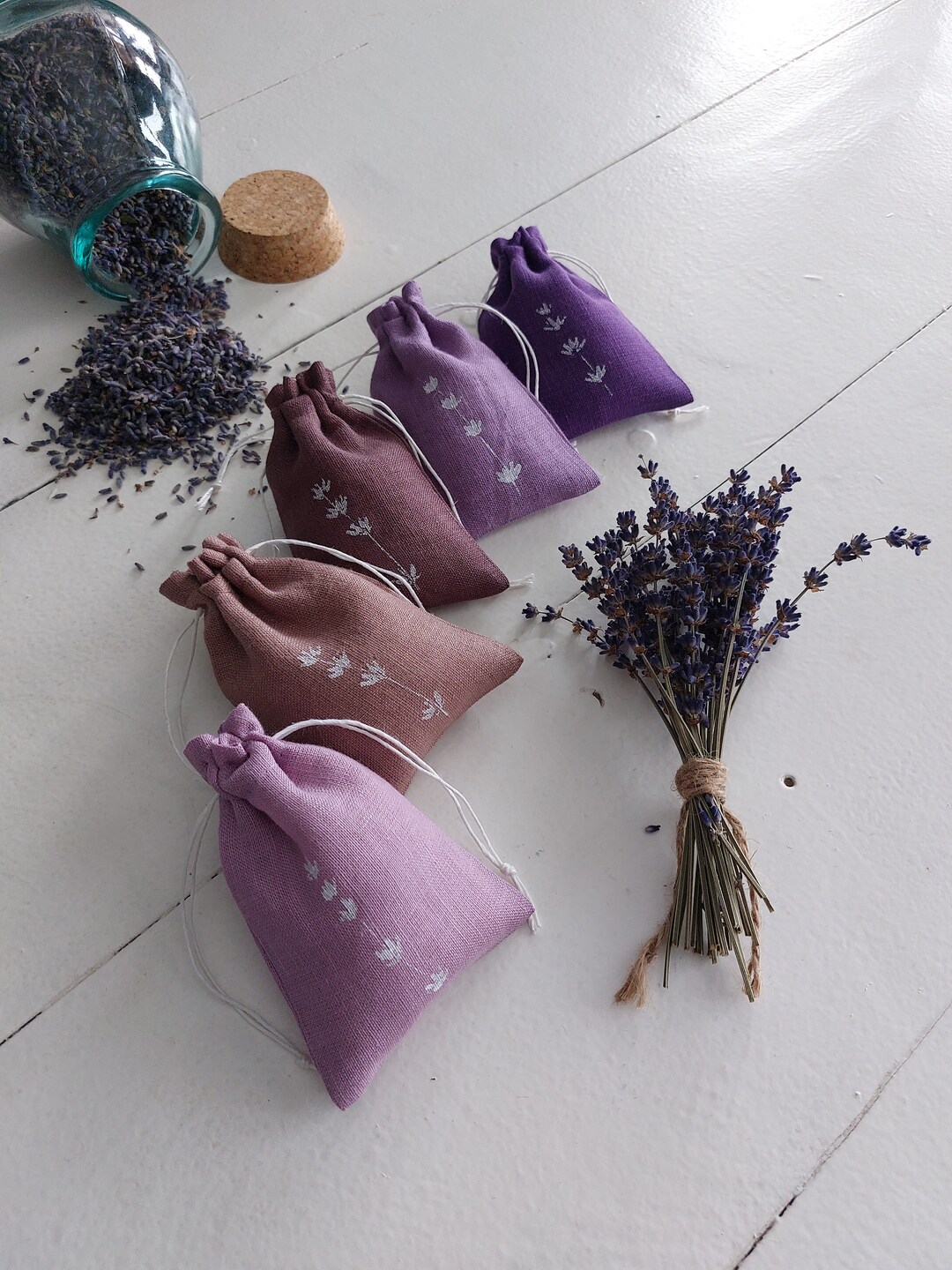25 Empty Linen Sachet, Bag for Lavender, Linen Favor Bag - Etsy