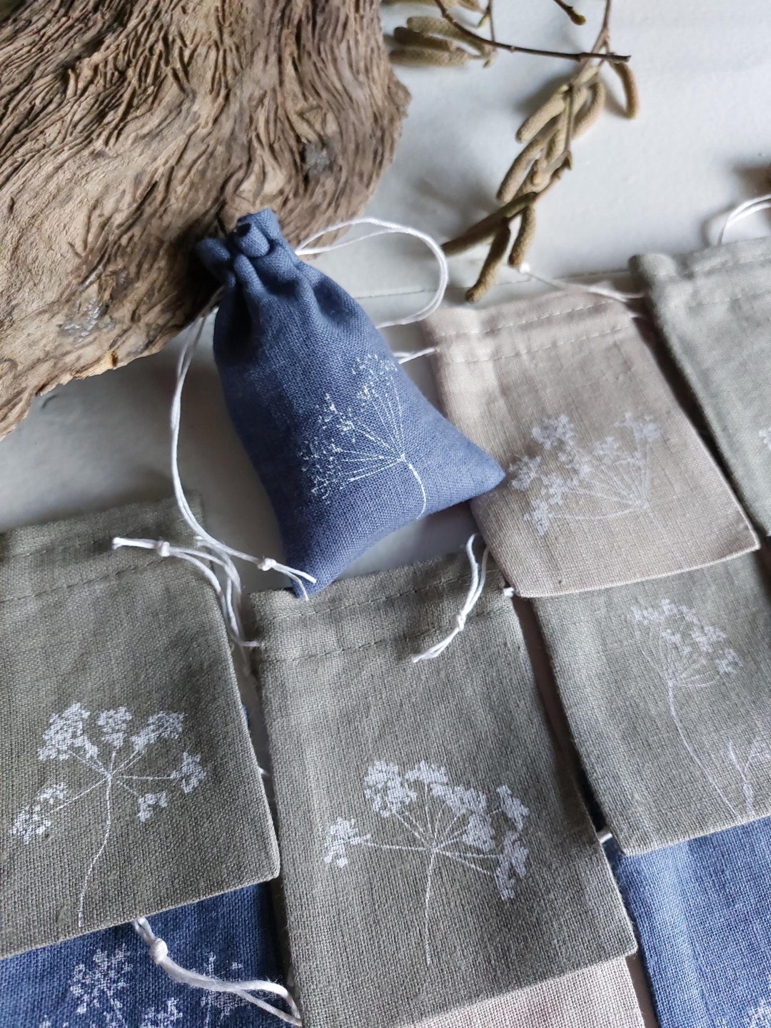 15 Small Linen Bags, Empty Sachet for Lavender, Nature Inspired Gift ...
