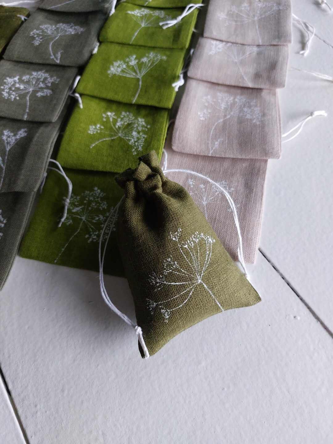 20 Linen Aroma Sachet, Empty Bag for Lavender, Nature Inspired Gift ...