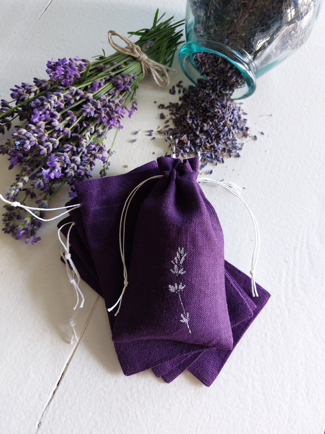 50/100 Empty Linen Aroma Sachet, Bag for Lavender, Scent Bag Empty - Etsy