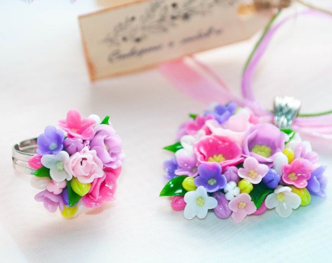 Pink Rose Ring Rose Flower Ring Light Pink Ring Pink Jewelry - Etsy