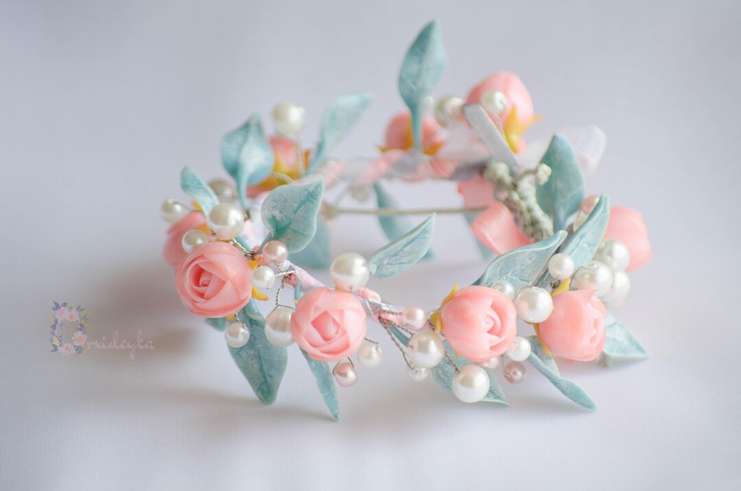 Gift for Her Rose Bracelet Flower Bracelet Jewelry Handmade Pastel ...