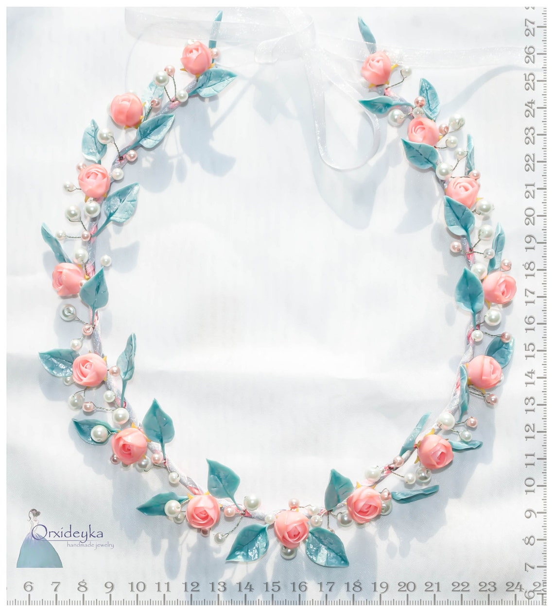 Rose Flower Crown Rose Crown Clay Flower Crown Polymer Flower | Etsy