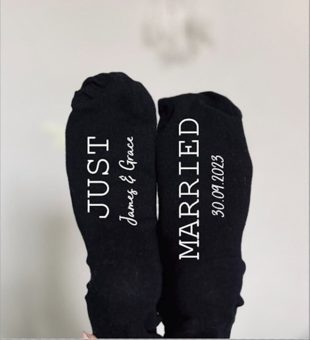 Just Married Socks, Couple Socks, Wedding and Anniversary Gift, 2 Year ...