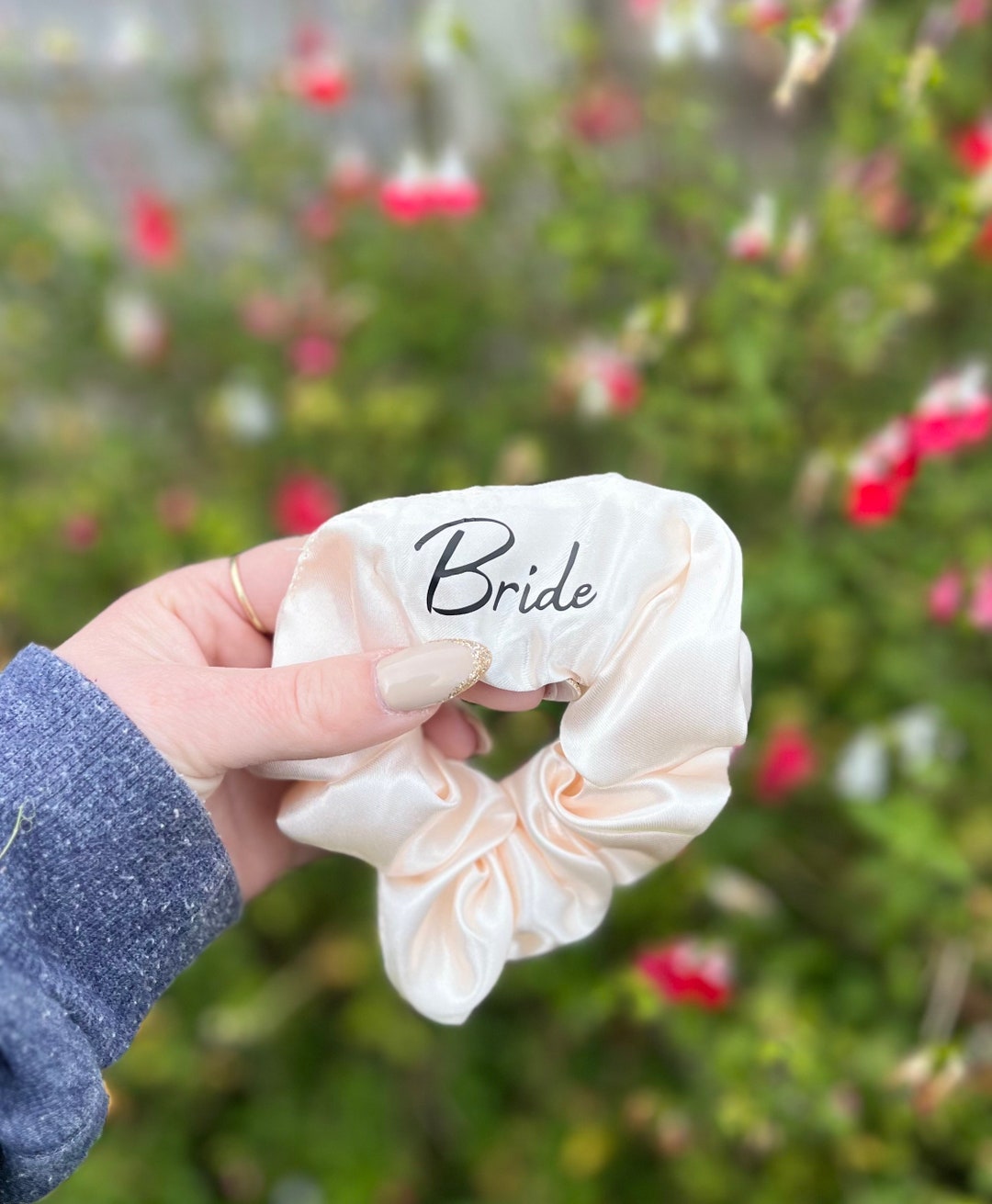 Bride to Be Hair Scrunchie, Bride Squad Hair Accessory, Scrunchie to ...