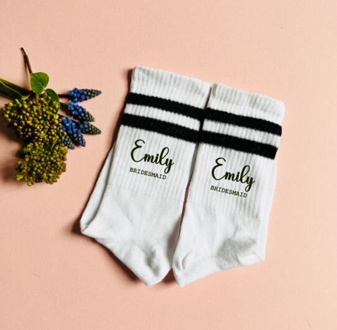 Bridesmaid Proposal Wedding Day Socks Gift From Bride, Bachelorette ...