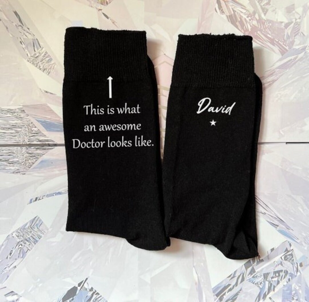 Awesome Doctor Socks, Doctor Gift, Custom, Novelty Socks Graduate ...