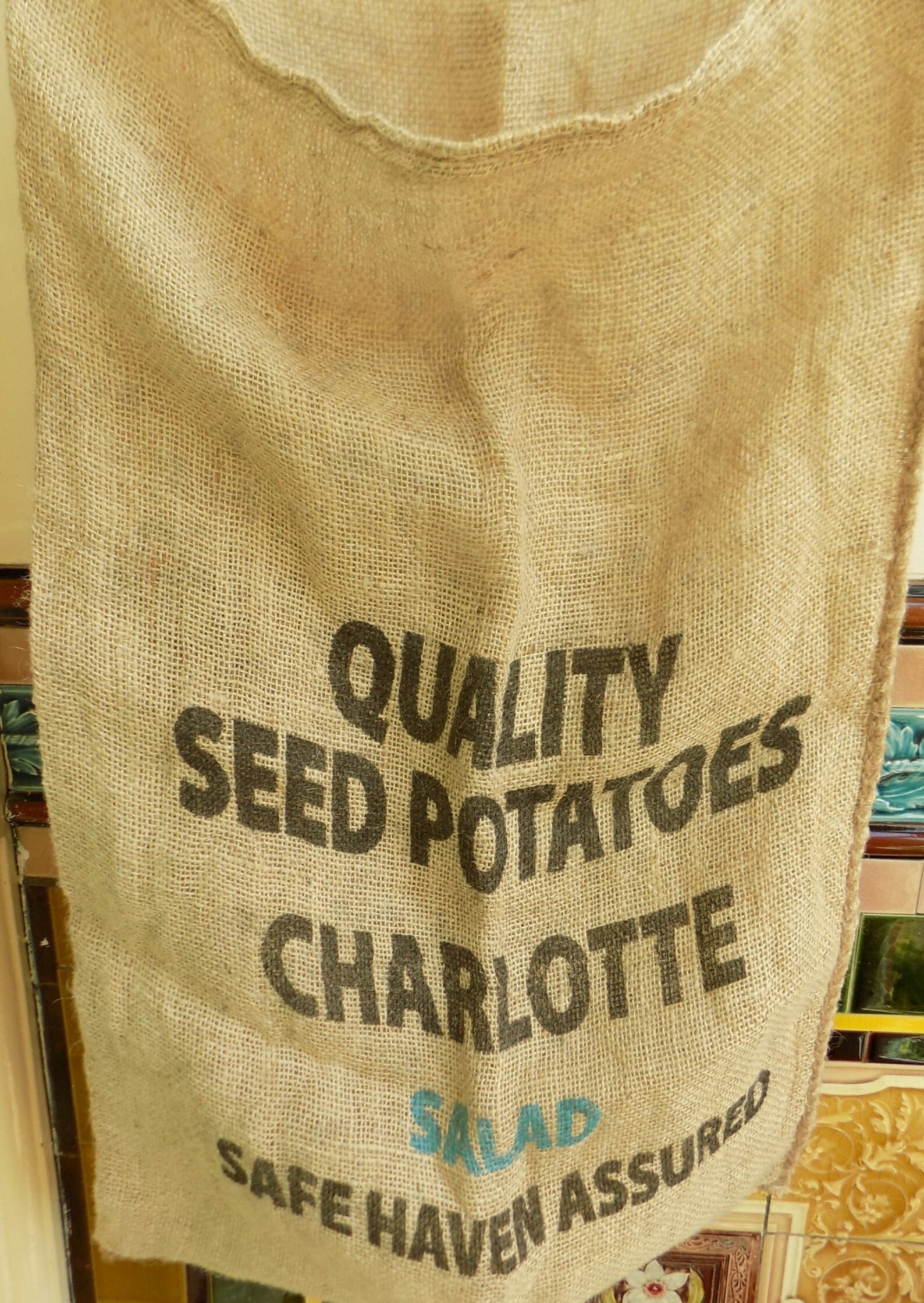 A Hessian Potato Sack Ideal for Rag Rugging or Simply Storage | Etsy UK