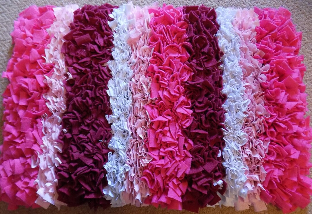 An Upcycled, Candy Stripe, Traditional Rag Rug. Handmade With ...