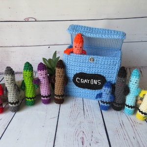 Crochet Crayon Play Set Pattern, Crayon Box (PDF) - Etsy