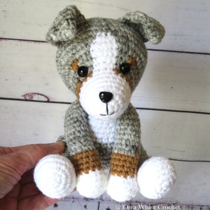 Aussie Puppies Crochet Pattern: Australian Shepherd, Dog Bed, Bone ...