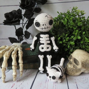 PDF Crochet Pattern Mr. Skeleton and Skele-kitty DIY Instructions ...