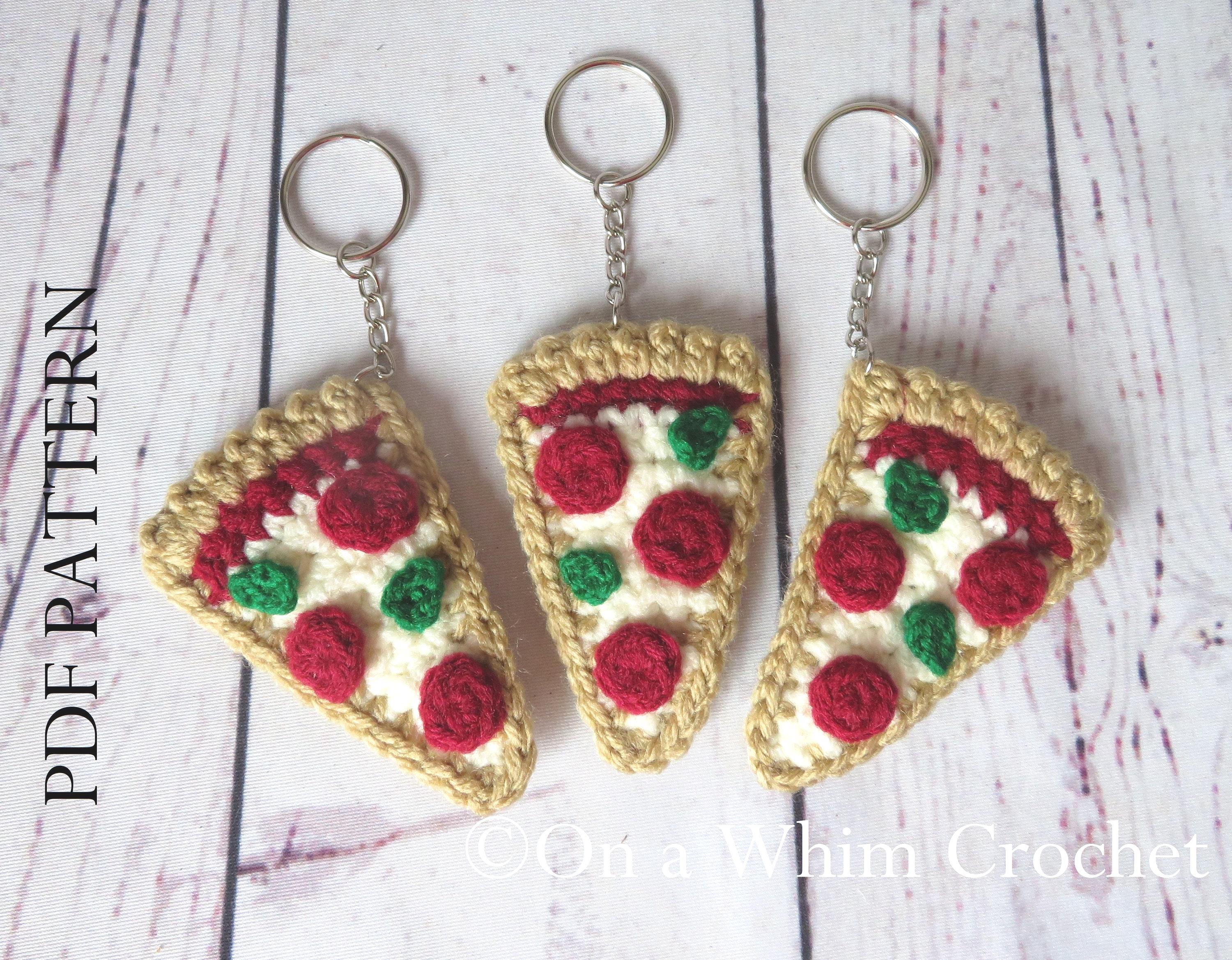 Pizza Slice Crochet Pattern: Amigurumi Keychain PDF - Etsy