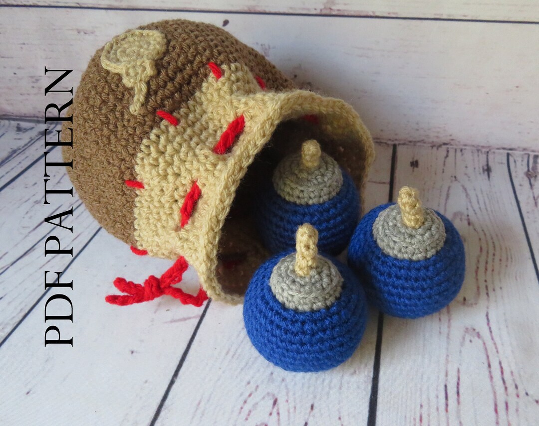 Crochet Bomb Bag and Bombs, PDF Crochet Pattern in English. Fun Gamer ...