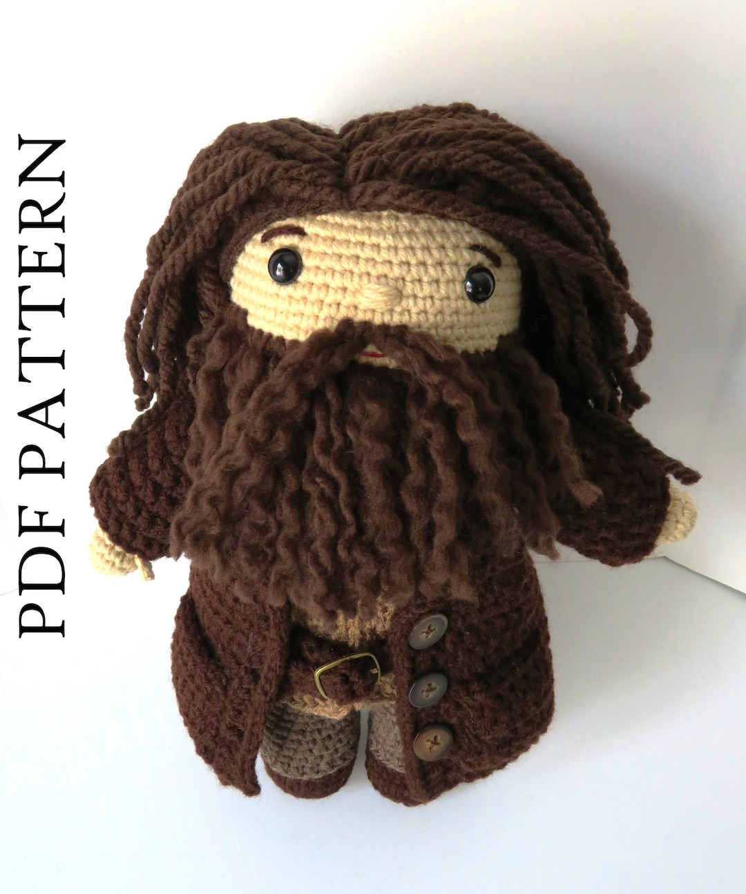 Crochet Giant Man Doll With Beard Pattern, Guy Doll Crochet Pattern ...