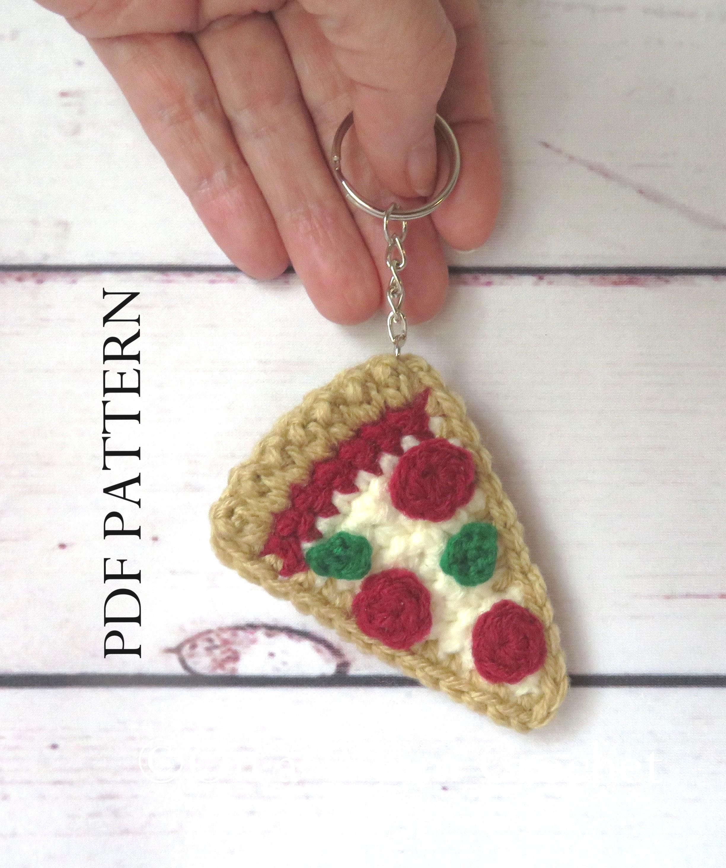 Pizza Slice Crochet Pattern: Amigurumi Keychain PDF - Etsy
