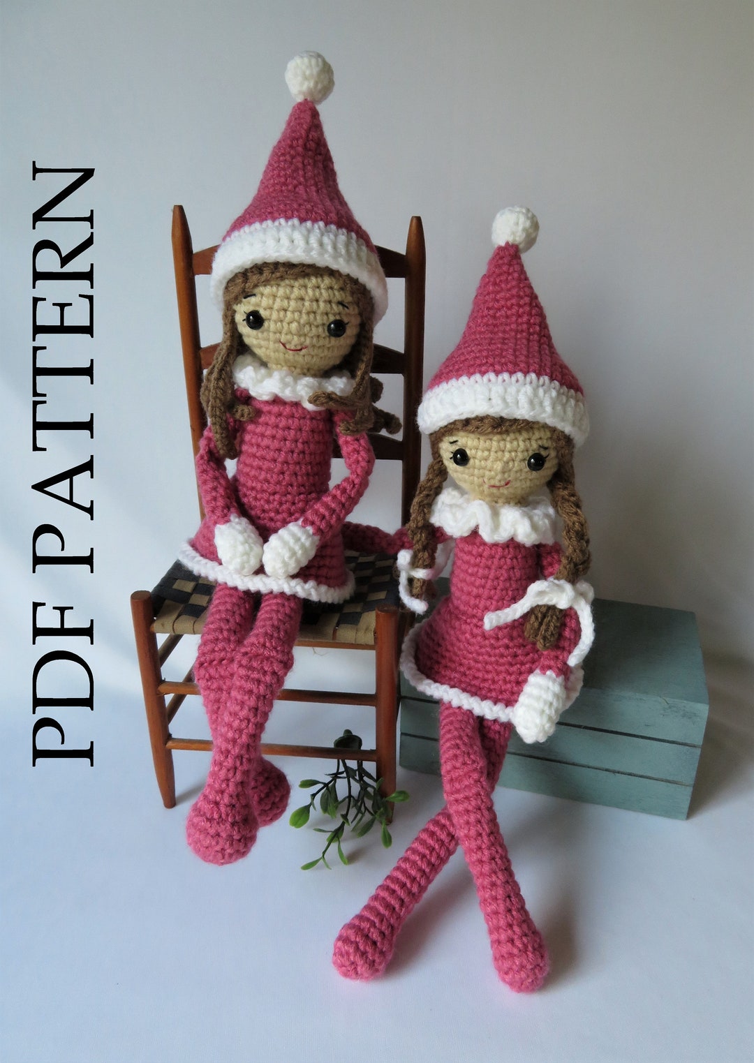 Girl Christmas Elf - PDF Crochet Pattern - DIY; Instructions to Make ...