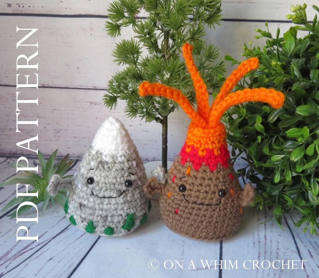 Crochet Mountain and Volcano - PDF Crochet Pattern - DIY; Instructions ...