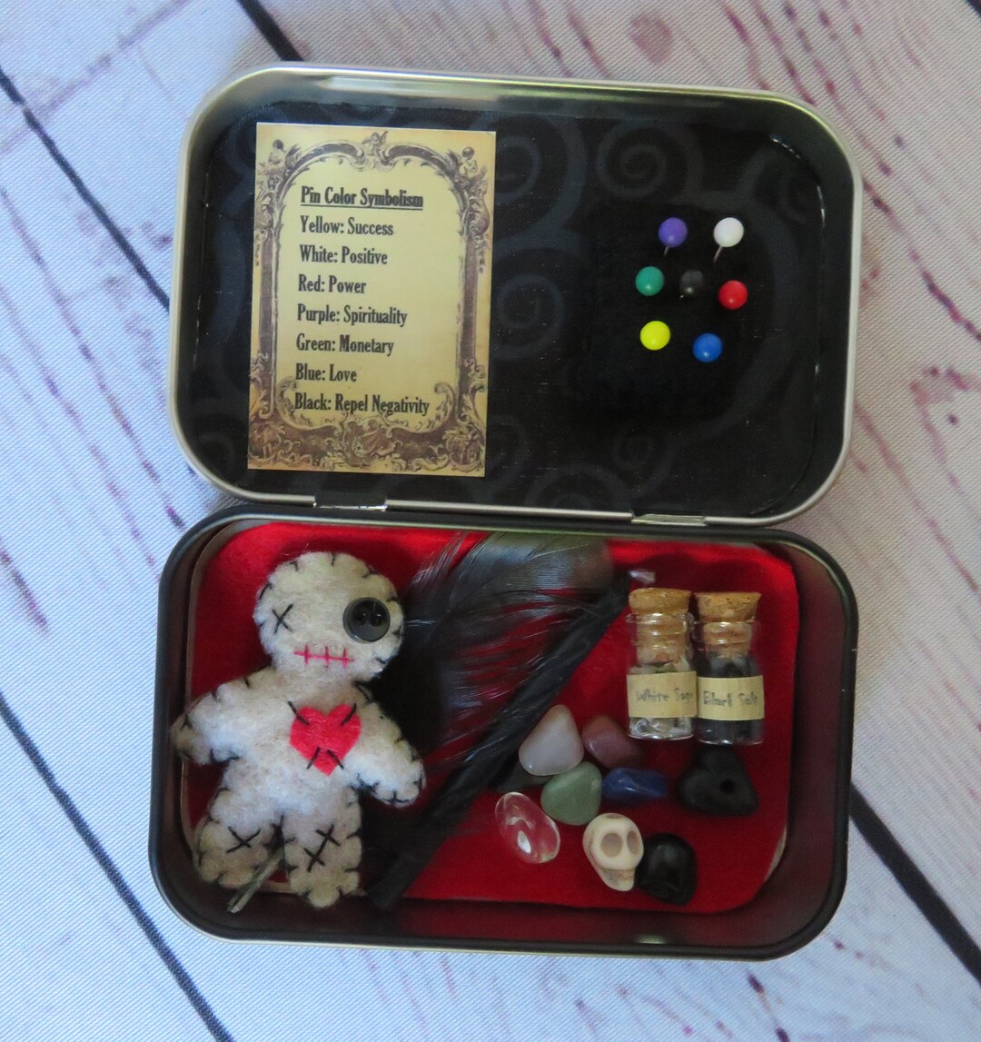 Voodoo Doll Tin Set, Altoid Tin Voodoo Kit on the Go, Mini, Small ...
