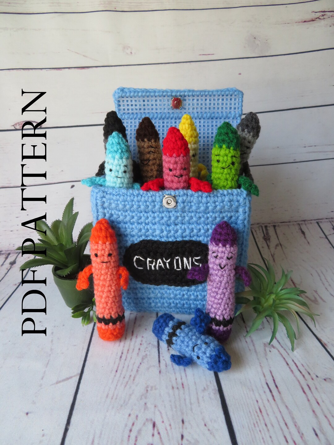 Crayon Play Set, PDF Crochet Pattern in English. With Instructions for ...