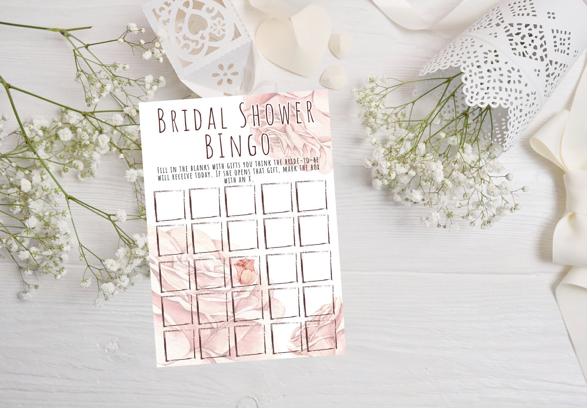 Rose Bingo- Digital Download - Etsy