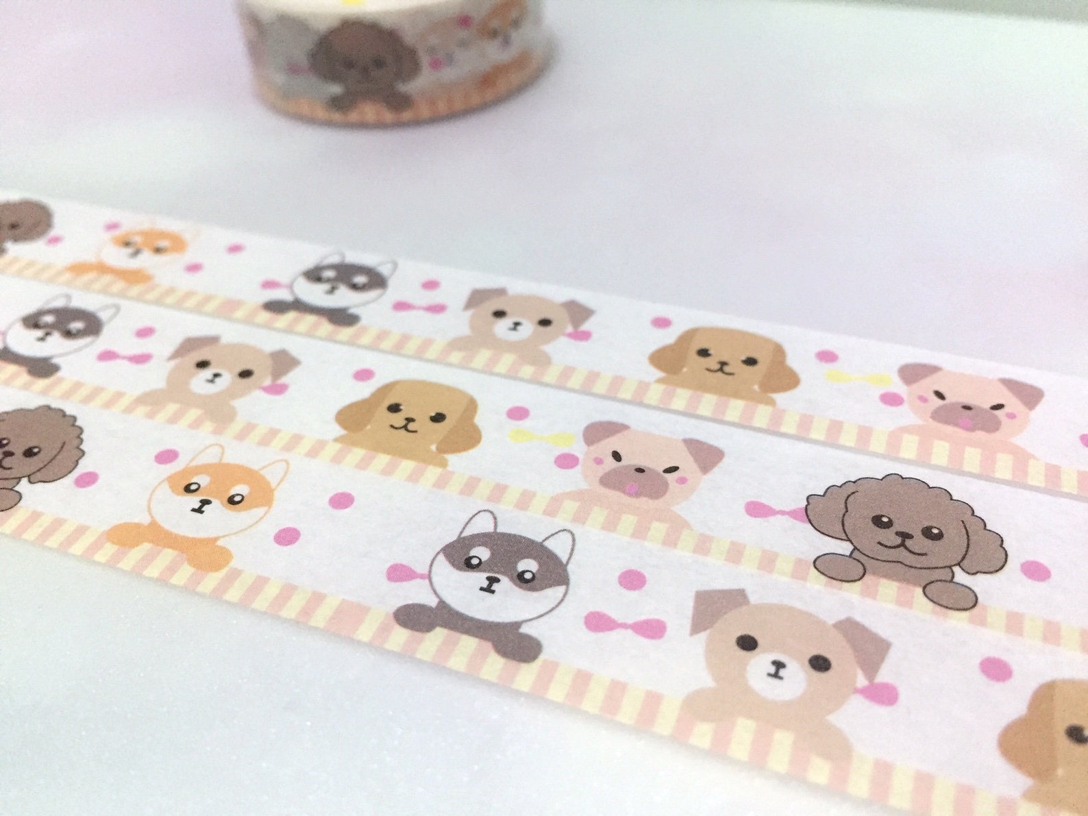 Cute Dog Washi Tape 7m Dog Theme Dog Head Cartoon Dog Poodle - Etsy