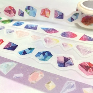 Raw Diamond Washi Tape 7M Diamond Colorful Diamond Raw Stones Crystals ...