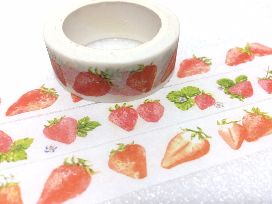 Strawberry Themed Washi Tape 7M Sweet Strawberry Mini Strawberry Senga ...