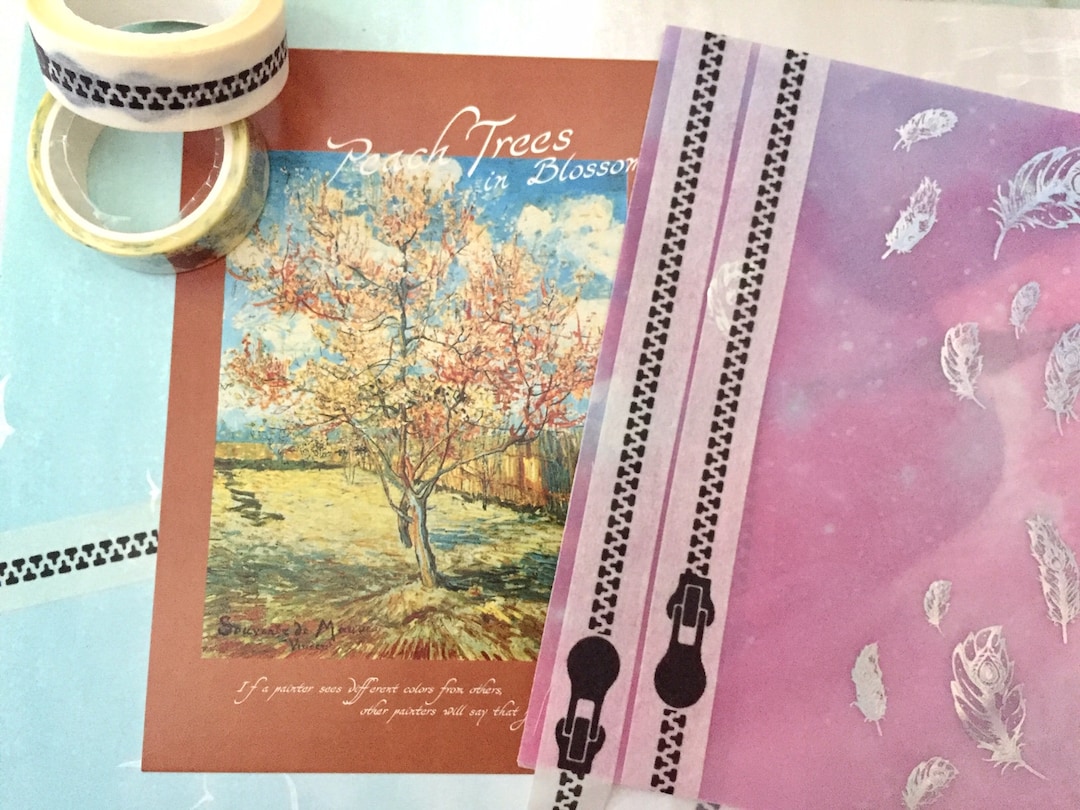 Zipper Washi Tape 7M X 15mm 2D Zip Paper Zipper Masking Tape Zipper ...