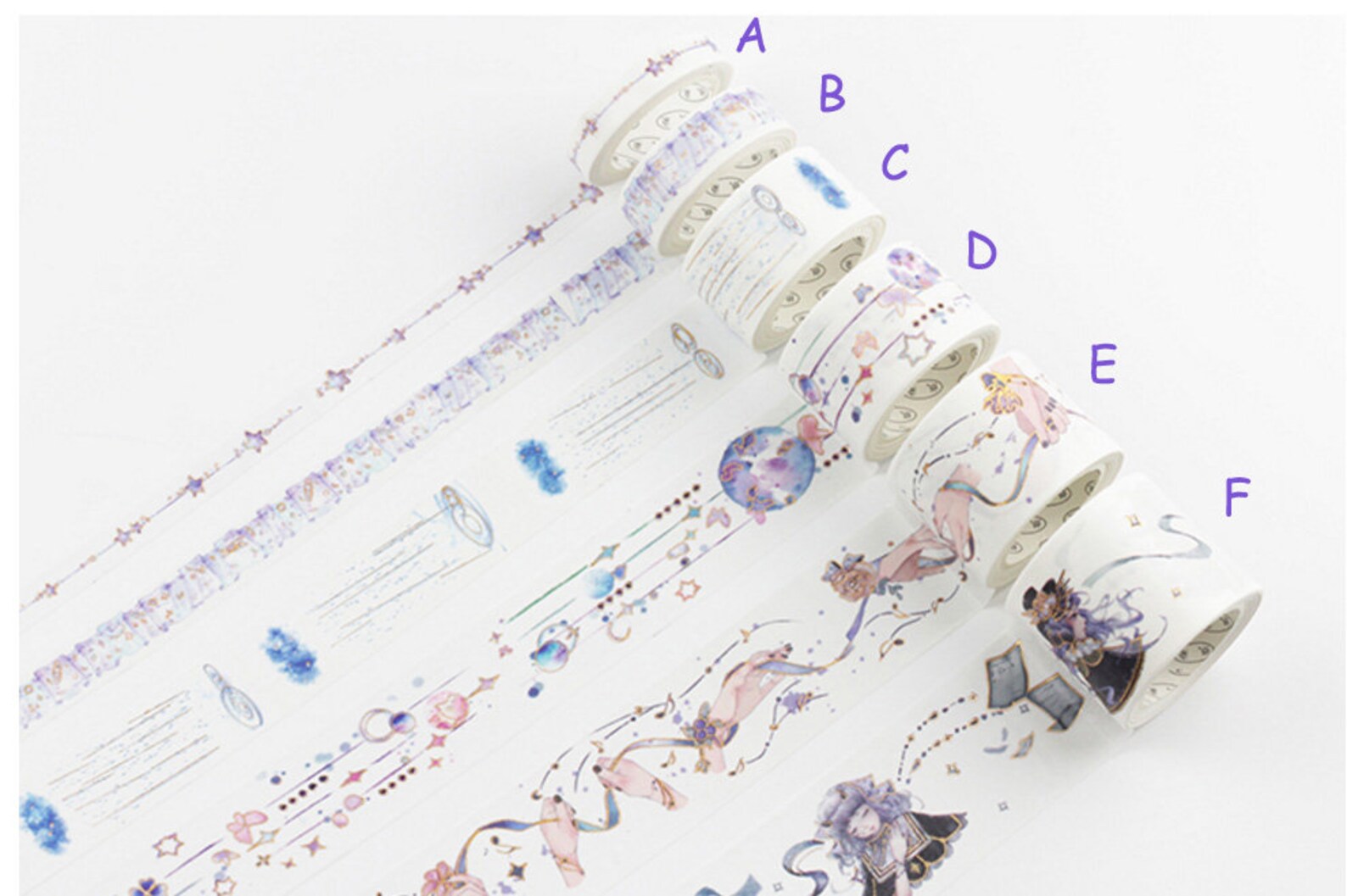 Fairytale Angel Washi Tape Comic Girl CG Lover Dark Angel Masking Tape ...