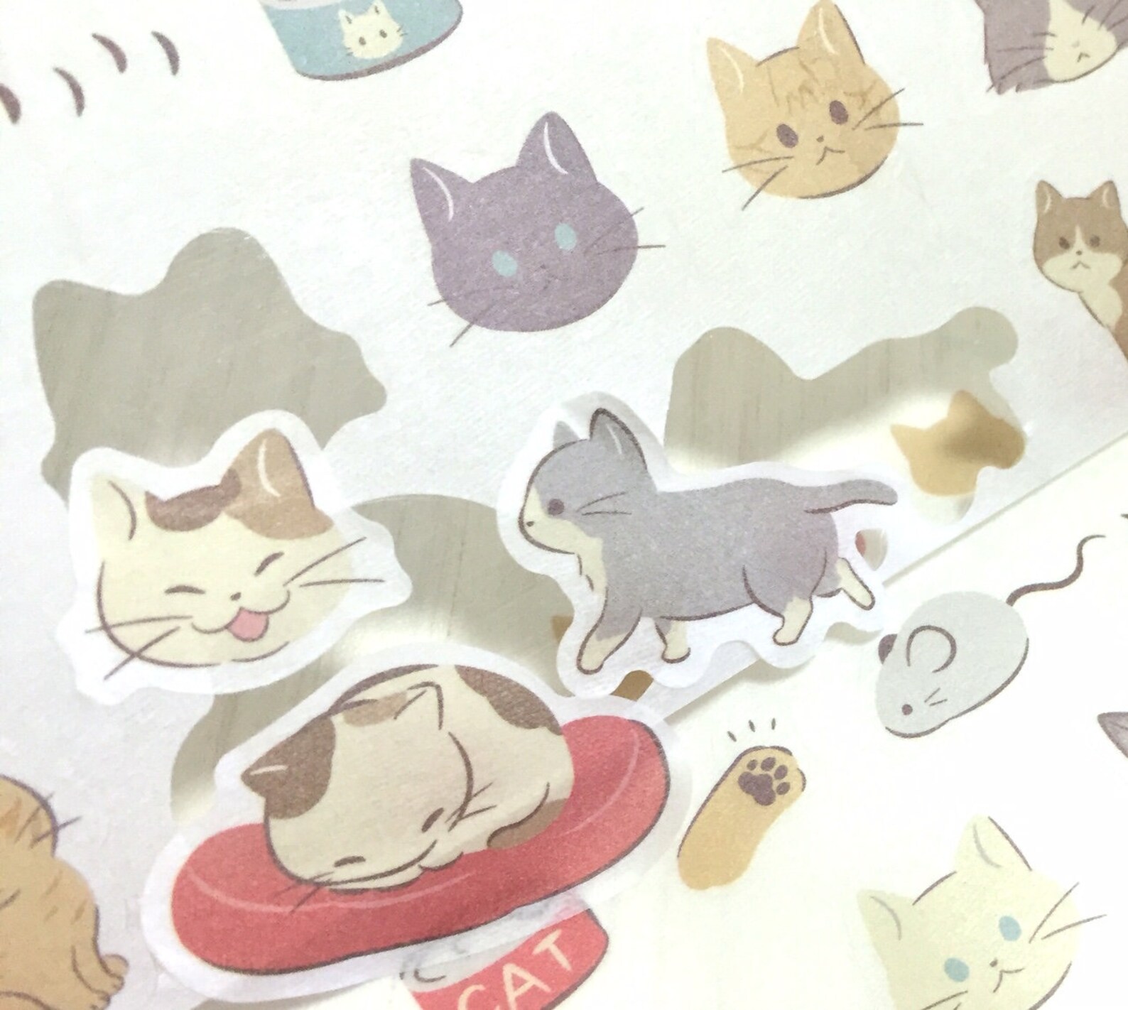 Cute Cat Washi Masking Tape 300 Die Cut Sticker Pet Cat Street Mouse ...