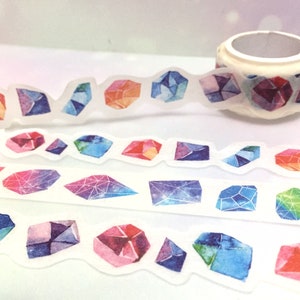 Raw Diamond Washi Tape 7M Diamond Colorful Diamond Raw Stones Crystals ...
